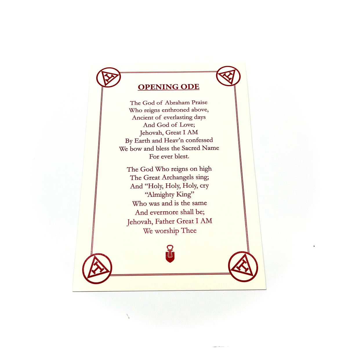 A5 Opening and Closing Odes – Shop at Freemasons' Hall